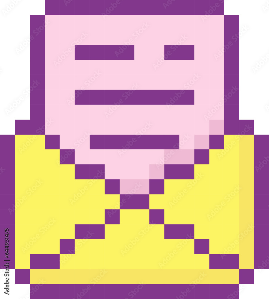 y2k pixel mail icon, old computer interface, retro pc elements, 1990s ...