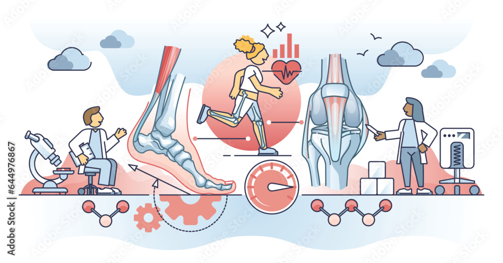 Kinesiology as science about body movement and physiology outline ...