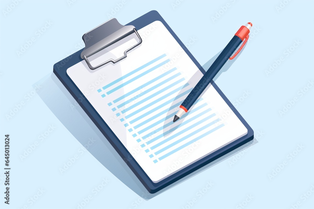 Cartoon illustration of a notepad or checklist Stock Illustration ...