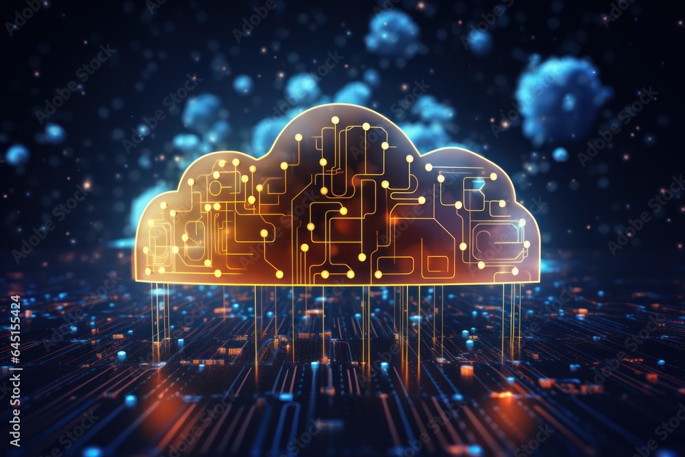 Motherboard as the Central Hub in Technology Integration and Cloud Computing. Network of ...