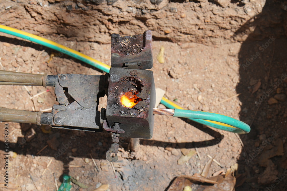 Exothermic welding grounding system is a welding process that employs ...