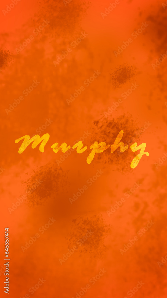 Burnt Orange Phone Wallpaper with Name Murphy in Calligraphy Stock ...