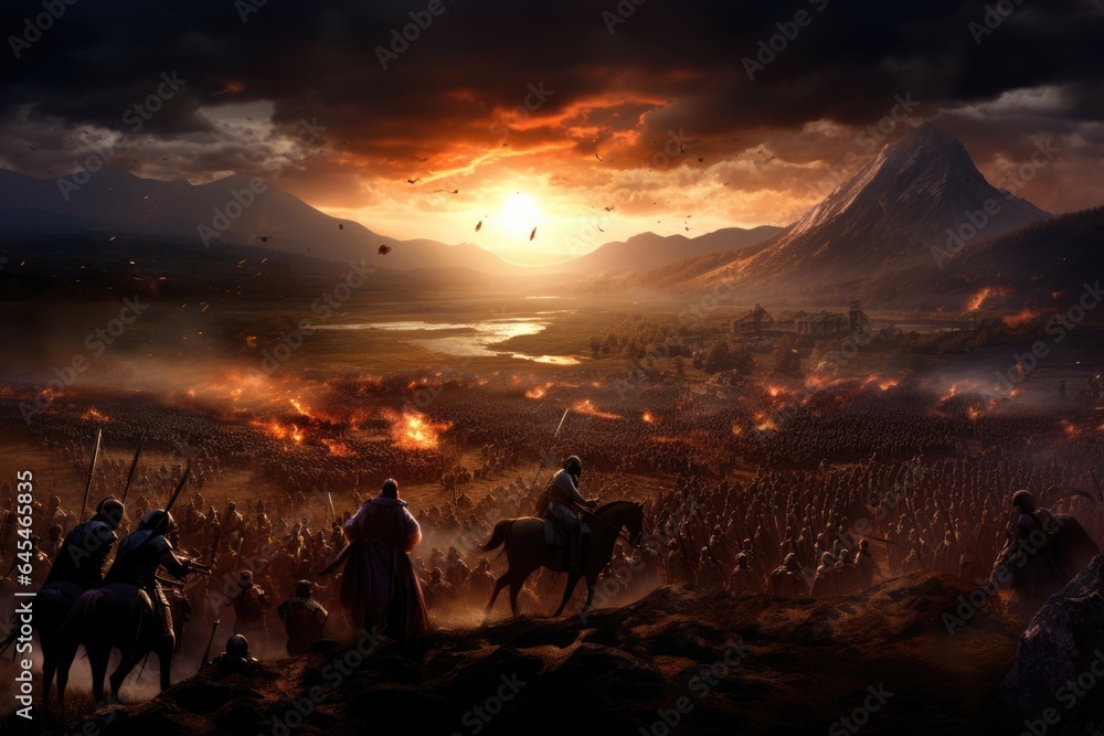 Stock-Foto „Battlefield Drama Historic Conflict at Its Peak: The Siege ...