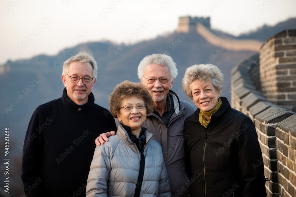 Group portrait photography of a tender woman in her 60s that is with ...