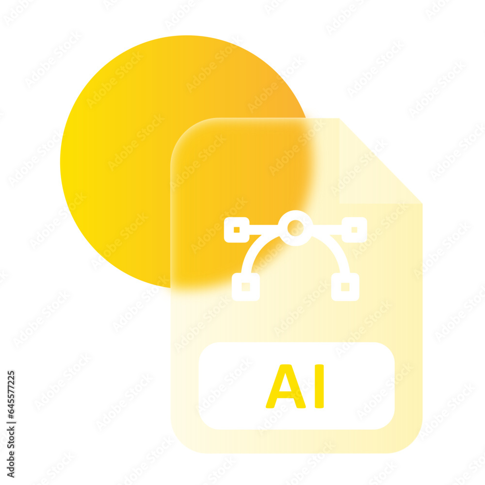 Illustrator File Formats Glassmorphism UI Icon Sign and Symbol Design ...