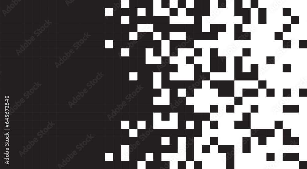 Dispersed background. Disintegration pixel effect illustration. Vector ...