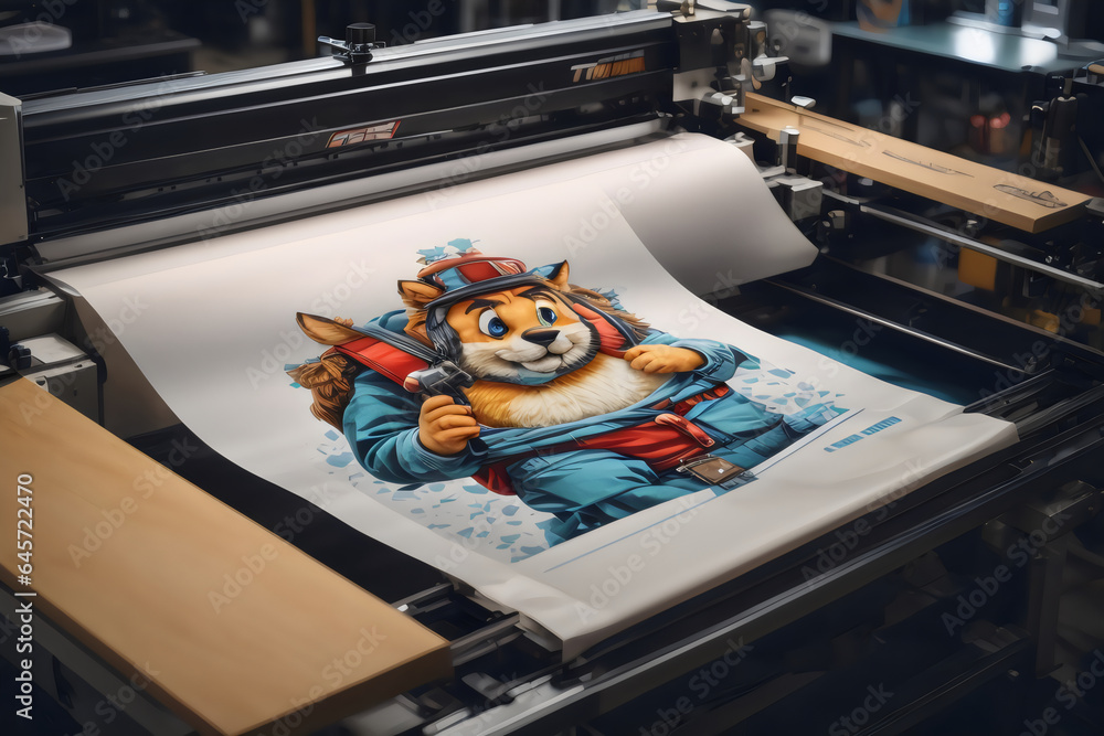 Foto de Stock Tshirt screen printing machine DTF screen printing ...