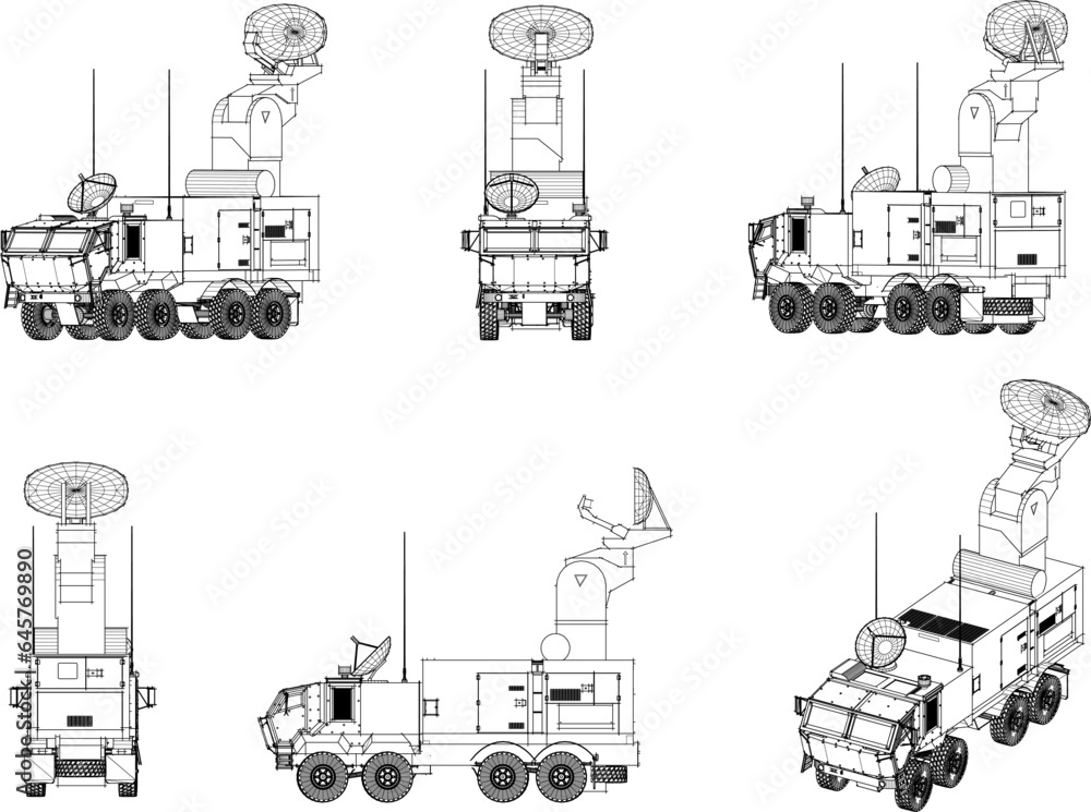 Vector illustration sketch detailed design of enemy aircraft detection ...