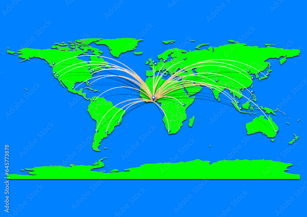 Accra, Ghana map - Concept map for Accra, Ghana on World map. Suitable ...