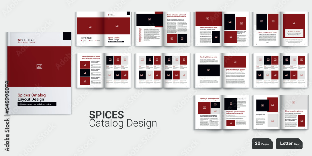 Spices Catalog Layout Architecture Catalog Layout Catalog Layout Product Catalog Design Stock ...