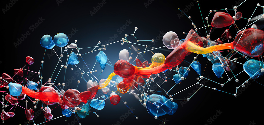 Model of protein structure in a human cell Stock Illustration | Adobe Stock