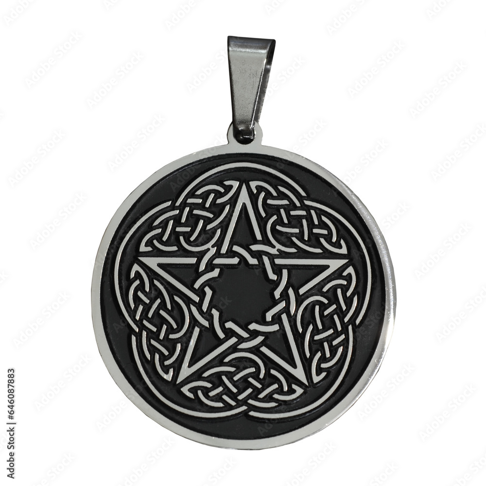 Pentogram pendant. Occult accessory, dark magic. Satan, Baphomet, Devil ...