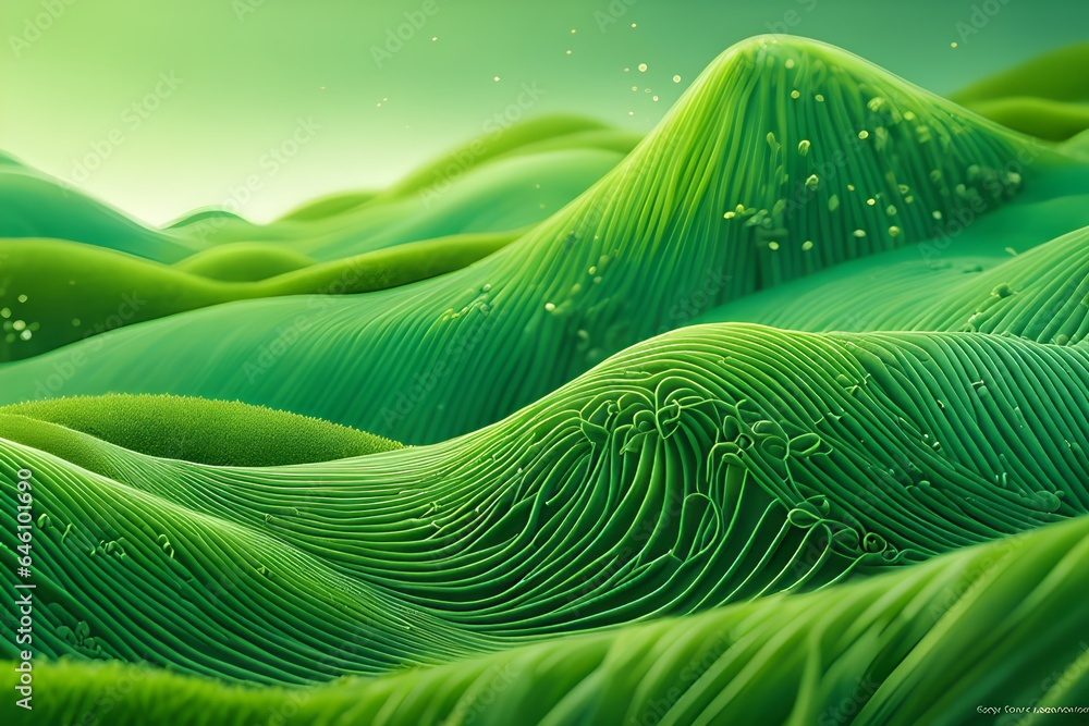 Abstract organic green lines as wallpaper background illustration ...