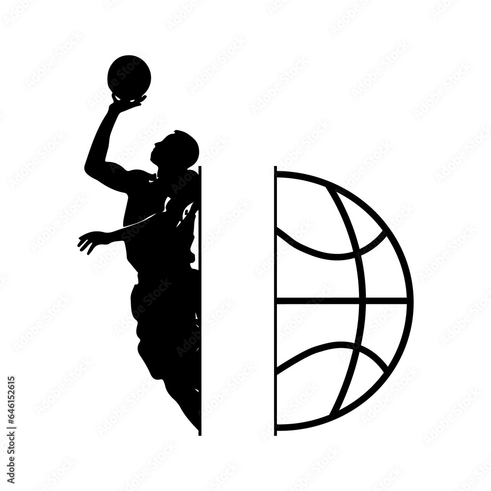 Ilustrace Basketball Svg png, Basketball Monogram Svg, Basketball ...