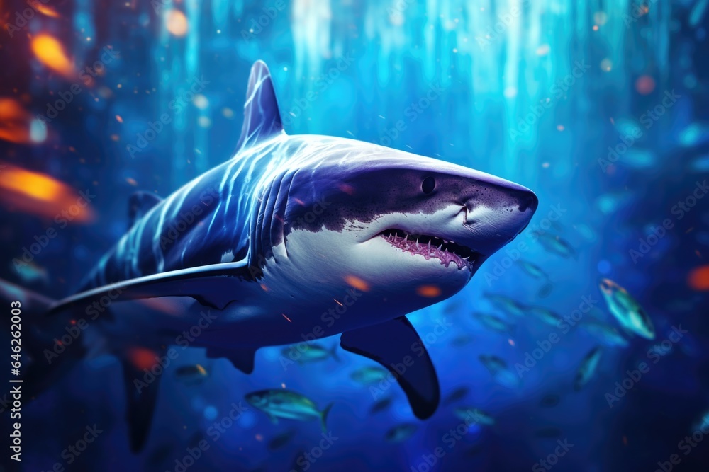 Shark background Stock Illustration | Adobe Stock