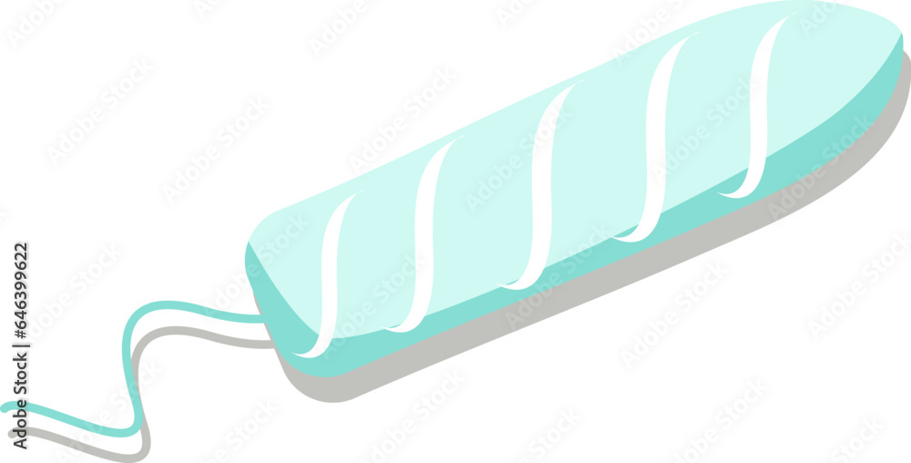 Feminine hygiene illustration of a tampon and transparent background ...