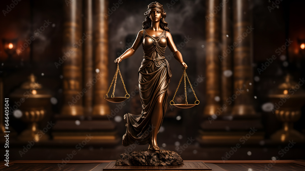 Bronze Statue of Themis: The Ancient Greek Goddess of Justice Stock ...