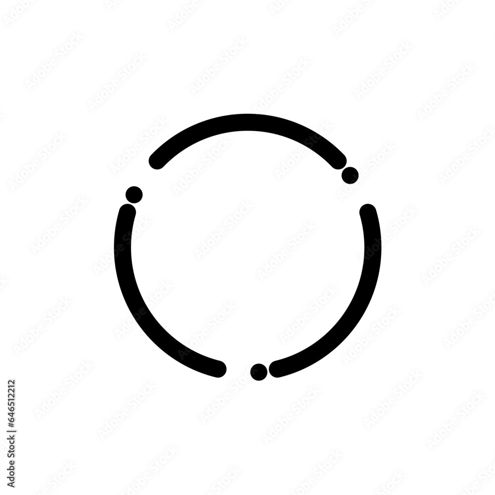 Round progress bar. Circle loader and countdown icon for web and application ui, round ...