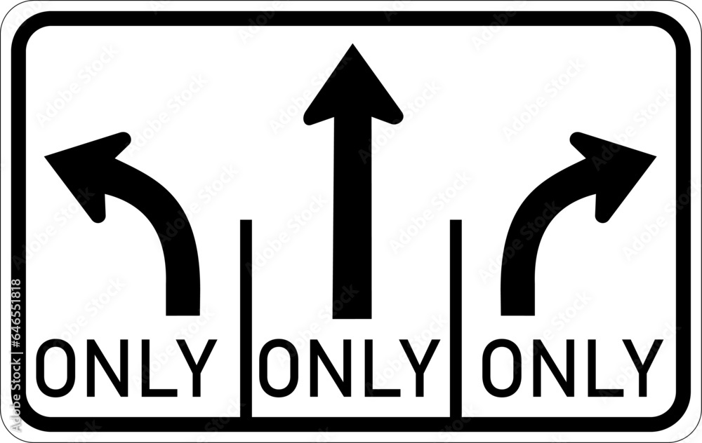 Vector graphic of a usa Advance Lane Intersection Control highway sign ...