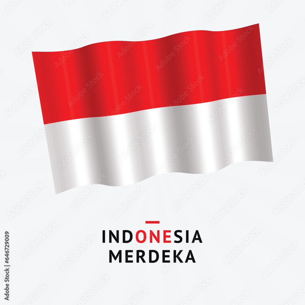 Indonesian nusantara merdeka flag bendera kemerdekaan proklamasi august ...