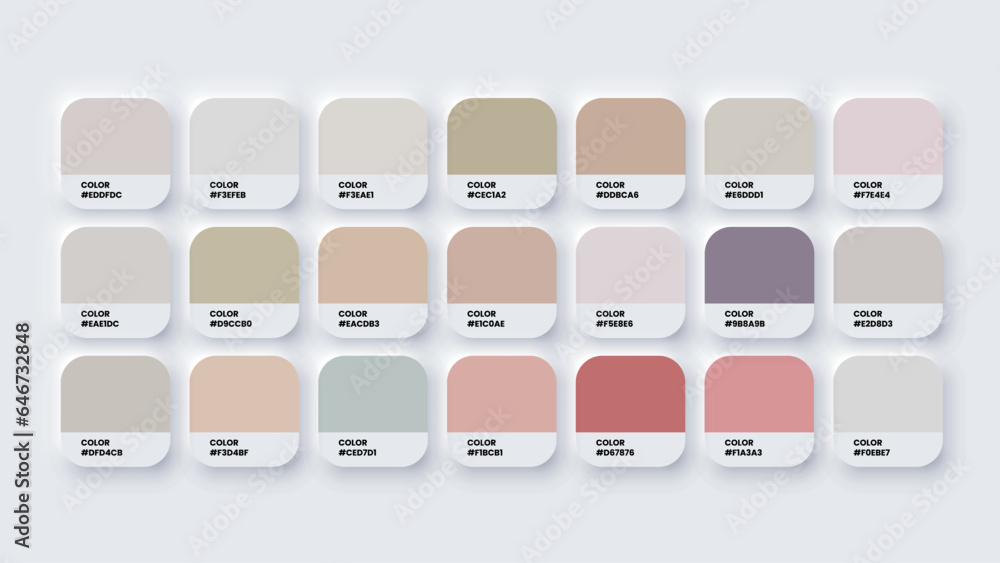 Color Palette, Color Swatches in RGB, HEX Colors, Paint Color Palette ...