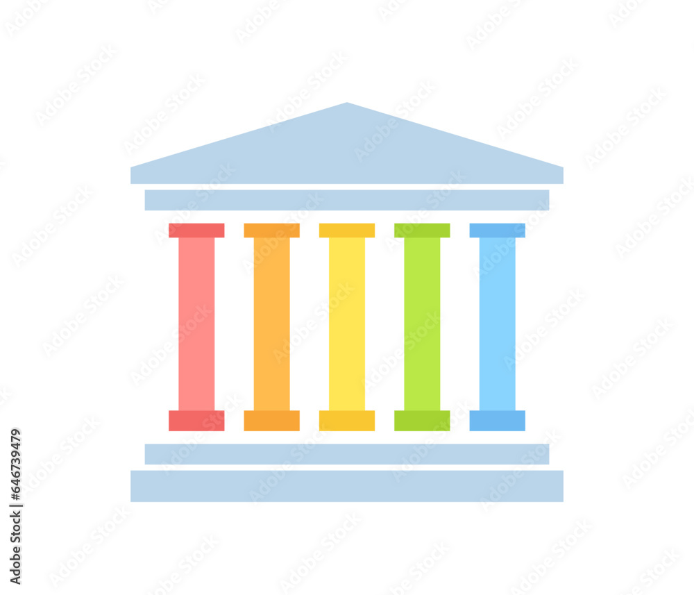 Five pillars diagram. Clipart image Stock Vector | Adobe Stock