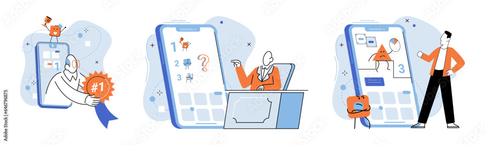 Application Testing Metaphor Vector Illustration Software Testing Examination That