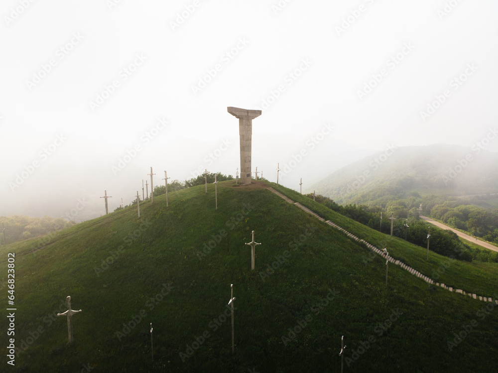 Giant sword statue monument in Didgori - historical site memorial ...