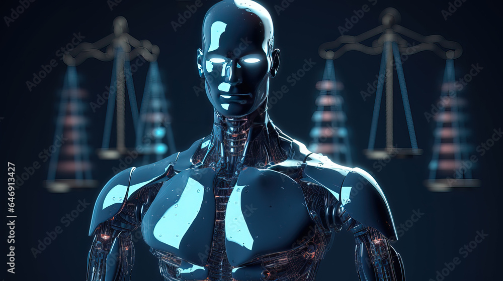 Stock-Illustration „AI ethics or AI Law concept. Developing AI codes of ...
