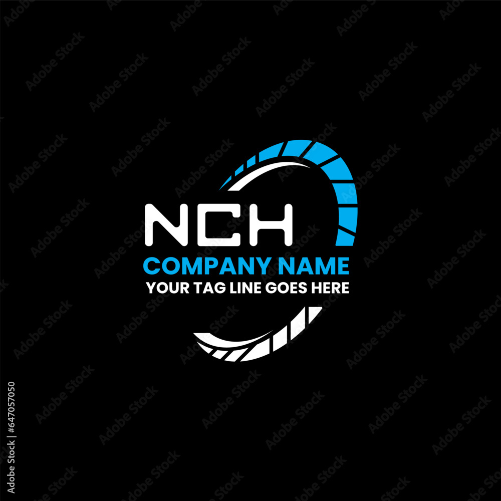 NCH letter logo vector design, NCH simple and modern logo. NCH ...