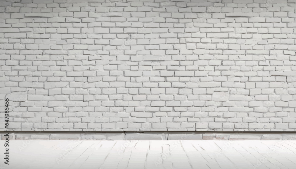 White brick wall backdrop, photorealistic of the interior, suitable for ...