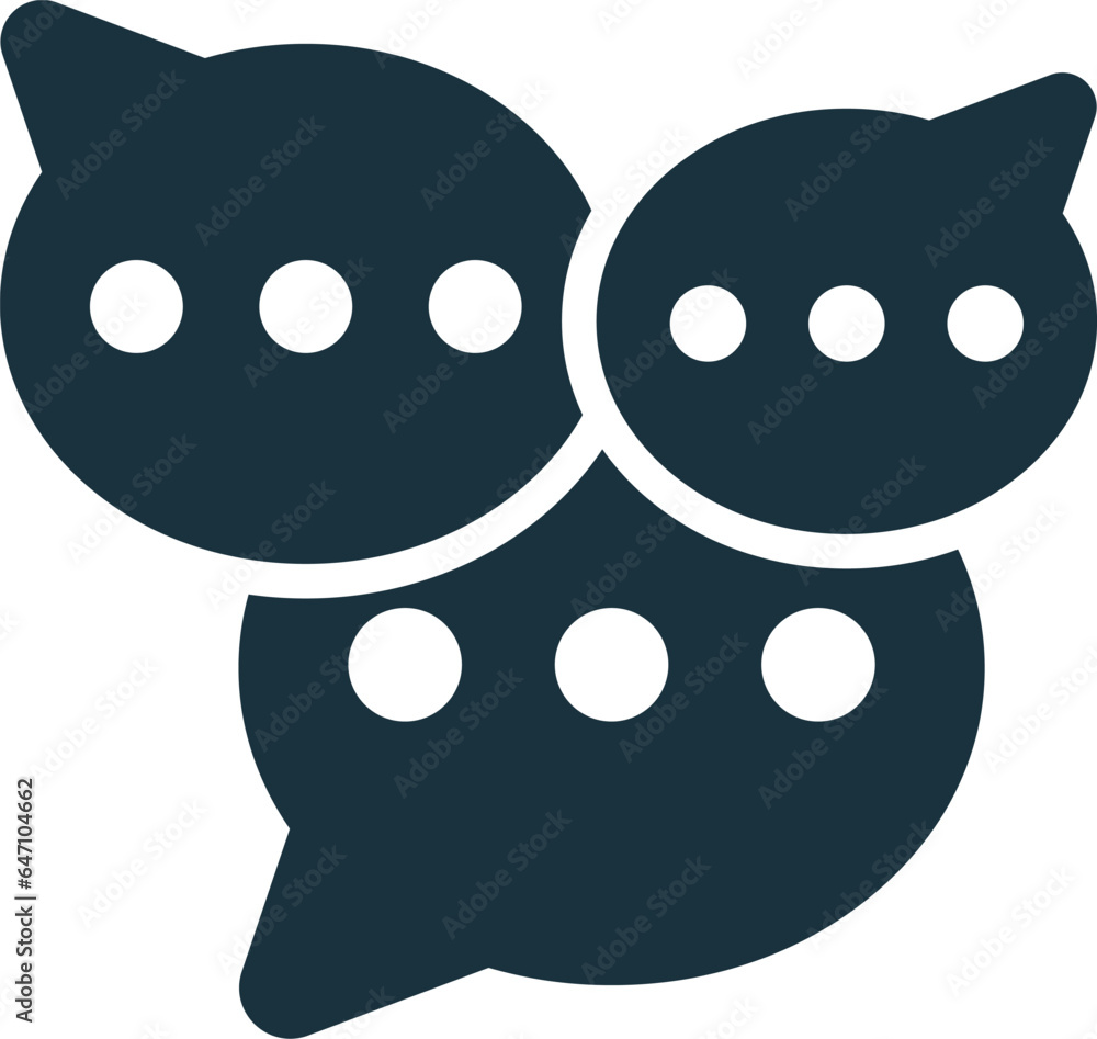 Discourse icon. Monochrome simple sign from speech collection ...