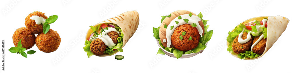 Falafel clipart collection, vector, icons isolated on transparent ...