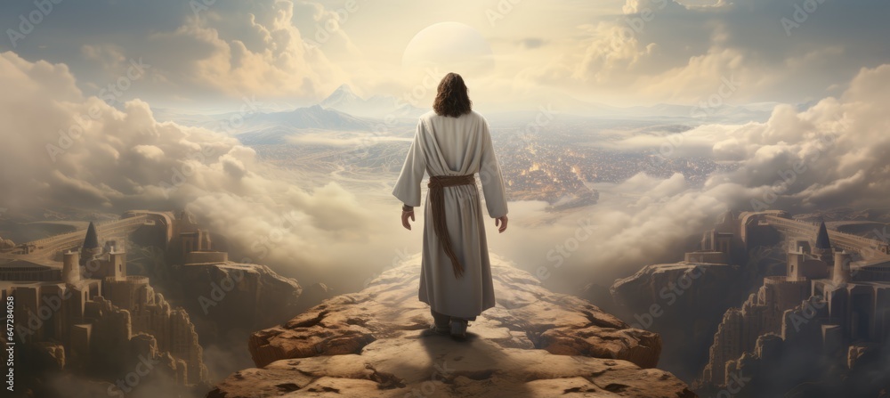 Jesus Christ. Generative AI technology. Stock Illustration | Adobe Stock