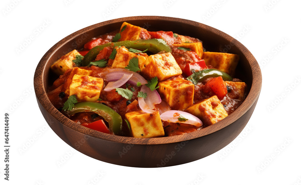 Indian food Kadai Paneer on transparent background. Generative AI ...