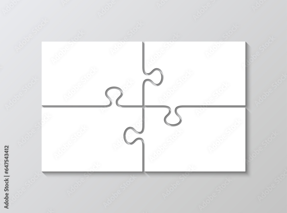 Puzzle pieces with 4 elements. Business presentation infographic ...