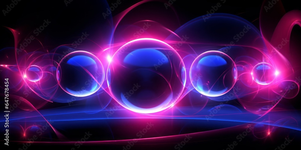 Plasma Kinetic Energy and Blue Flashes for Art Wall Background, Merging ...