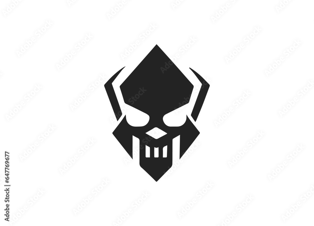 Skull Human Vector Deaths head. Mortality symbols. Hellspawn. Satanic ...