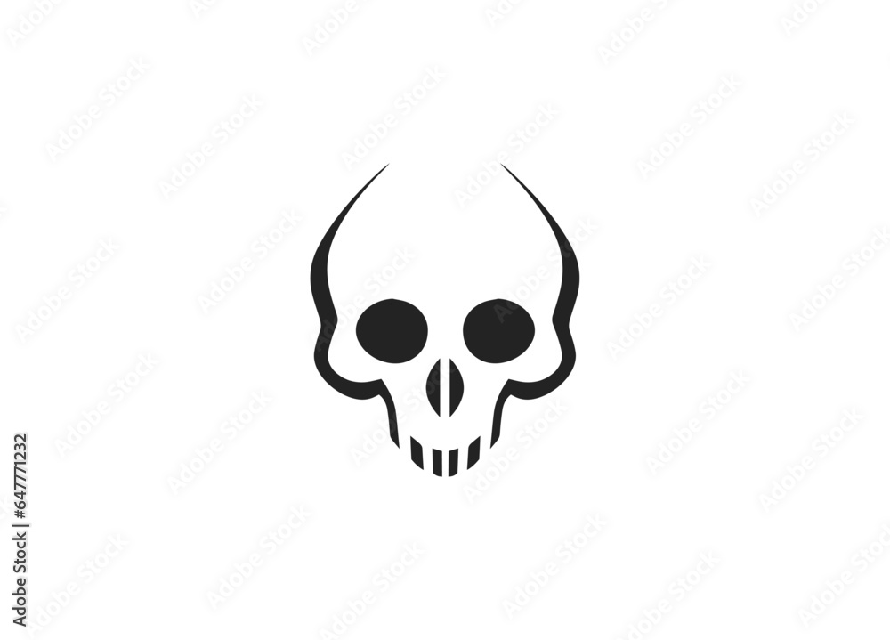 Skull Human Vector Deaths head. Mortality symbols. Hellspawn. Satanic ...
