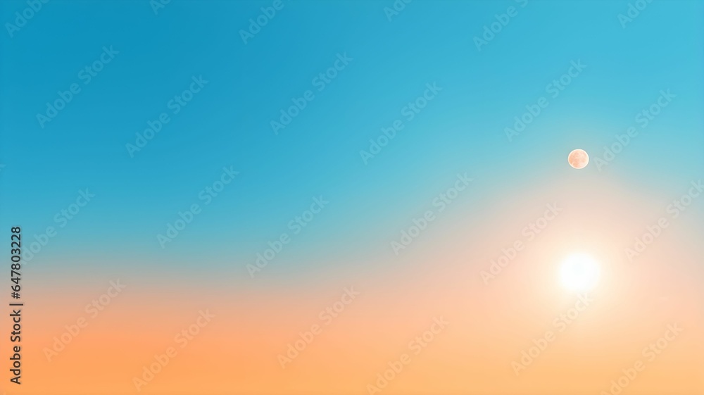 Simple sky gradient background during sunset, sunrise, sunny day with ...