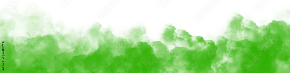 Green clouds. Clouds with transparent background of green color ...