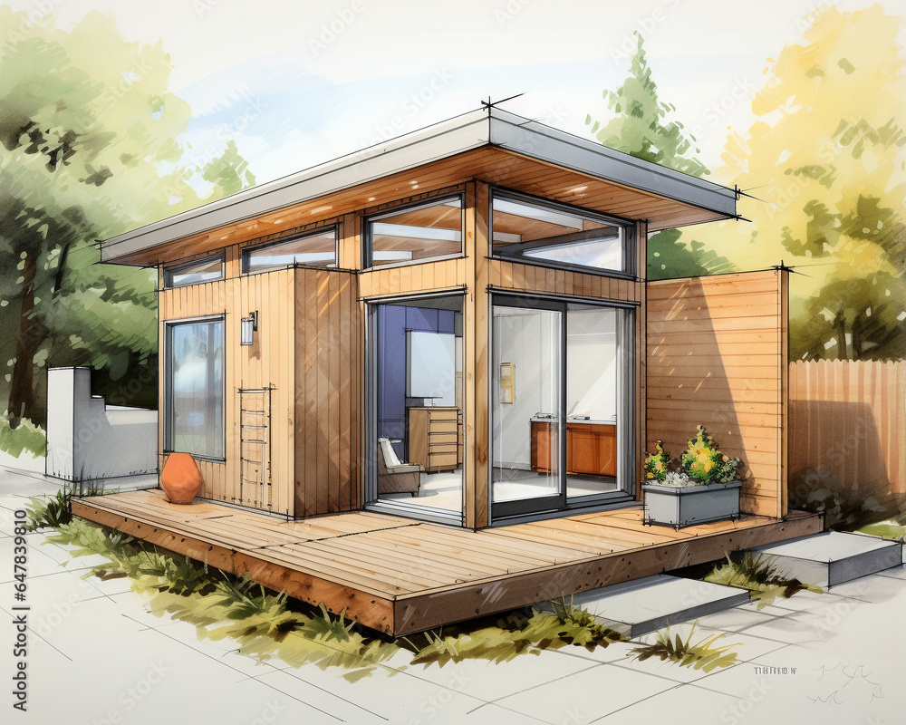 architectural drawing of ADU (accessory dwelling unit, aka inlaw ...
