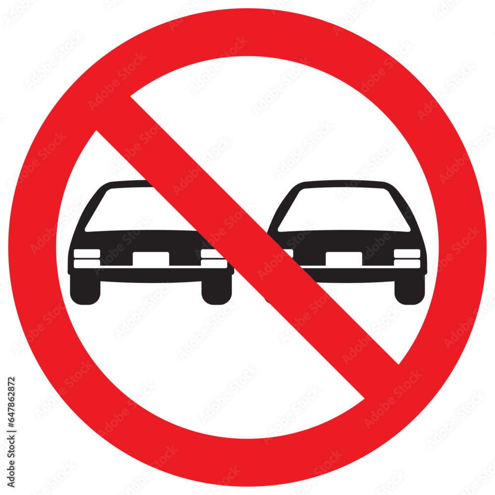 Стоковое векторное изображение «prohibido adelantar, sr 26, señal ...