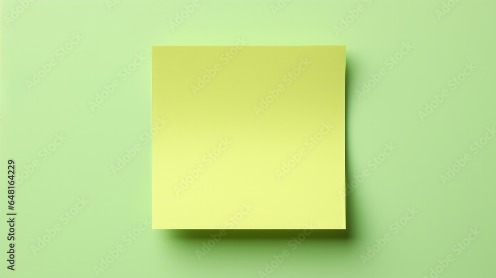 Green sticky notes. Design post it for work memo reminders, business ...