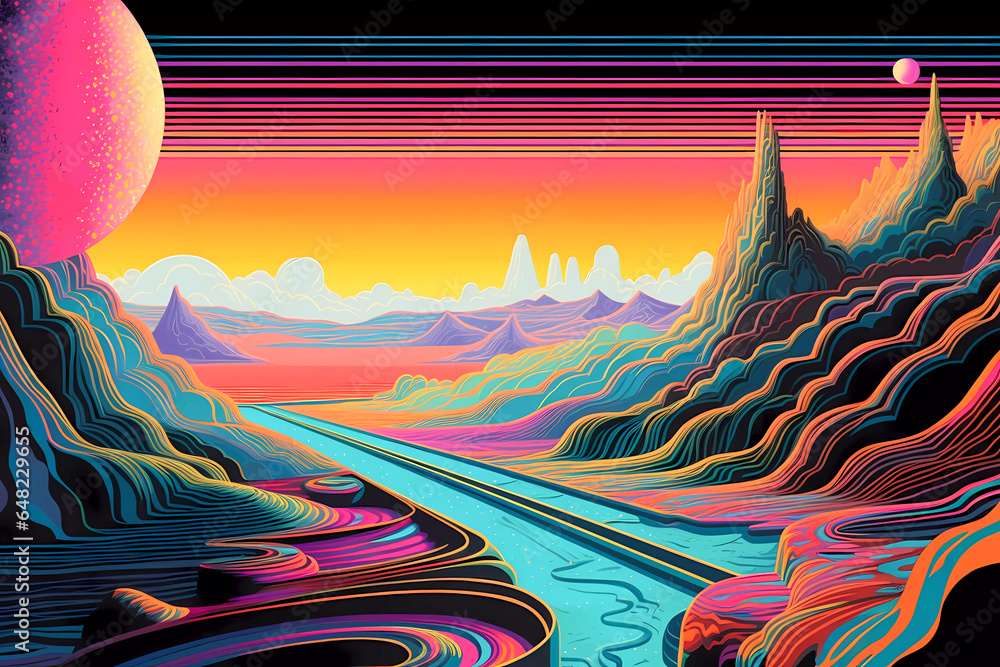 Cosmic Chaos: Hand-Drawn Comic Illustration in Retro 90s Style ...