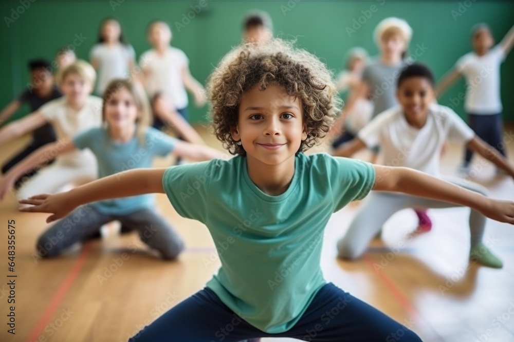 Generative AI : The kids at dance school. Ballet, hiphop, street, funky ...
