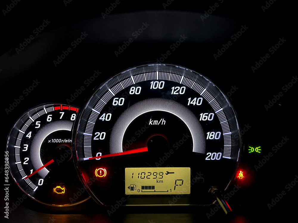The car dashboard engine picture warning light illuminated that is ...