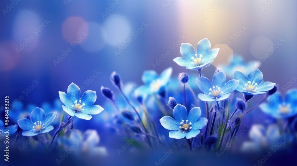 blue flower spring background