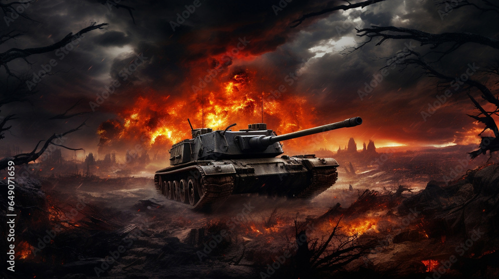 Fire army combat weapon battle vehicle military armor war tank gun ...