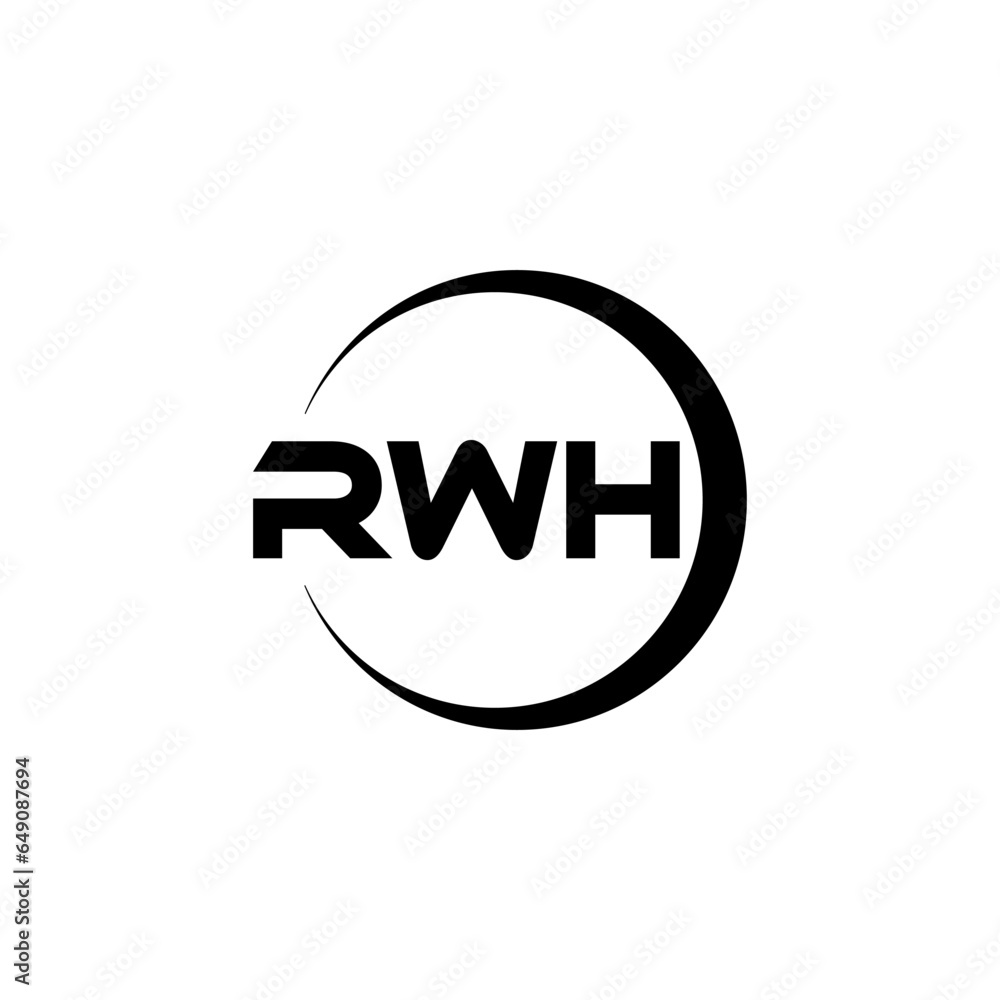 RWH Letter Logo Design, Inspiration for a Unique Identity. Modern ...